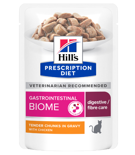 דגידוג | היילס - Hills פאוץ' GI BIOME לחתול בוגר בטעם עוף 85 גרם ...